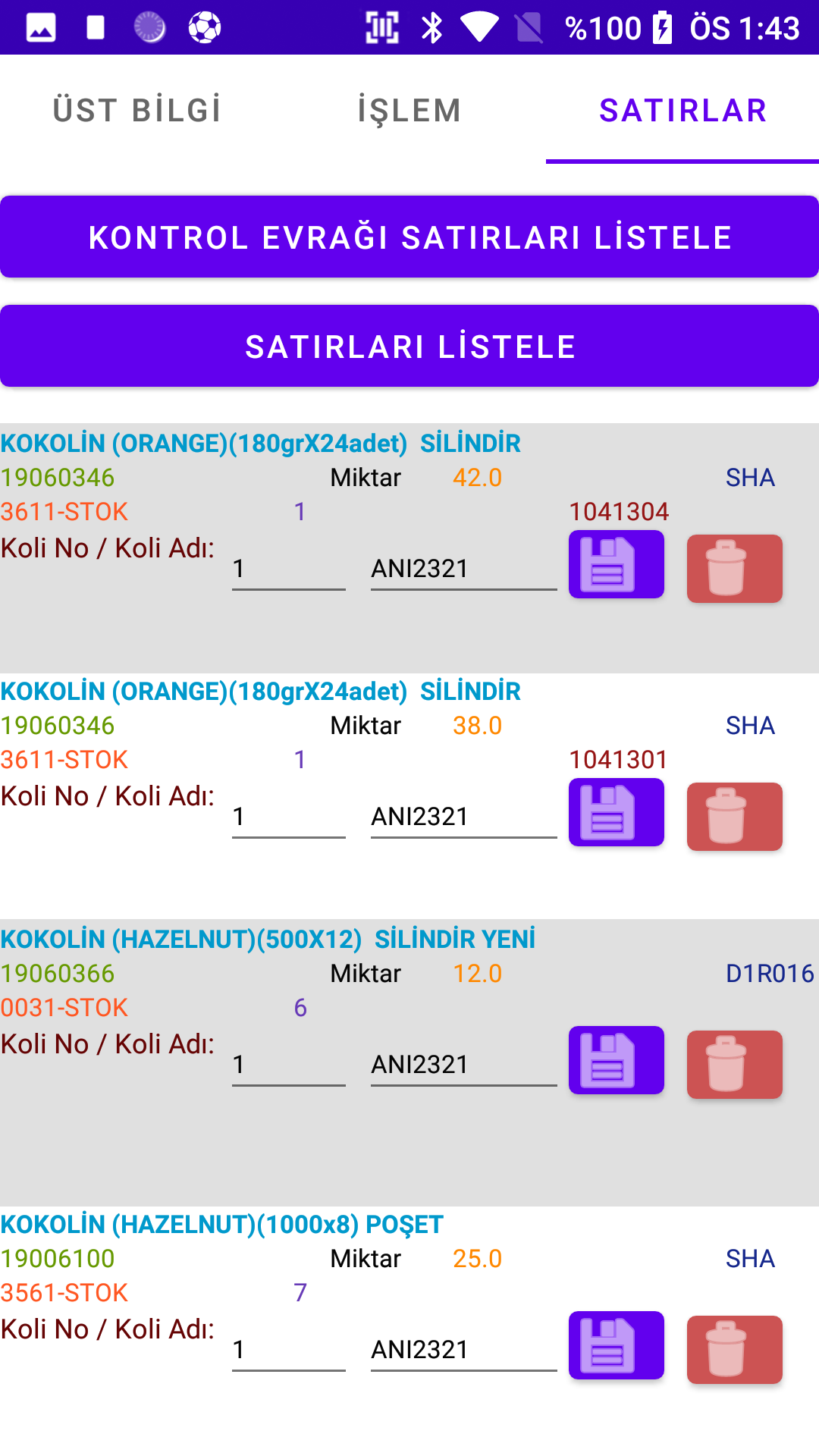 El Terminali Ekran Görüntüleri (Android)